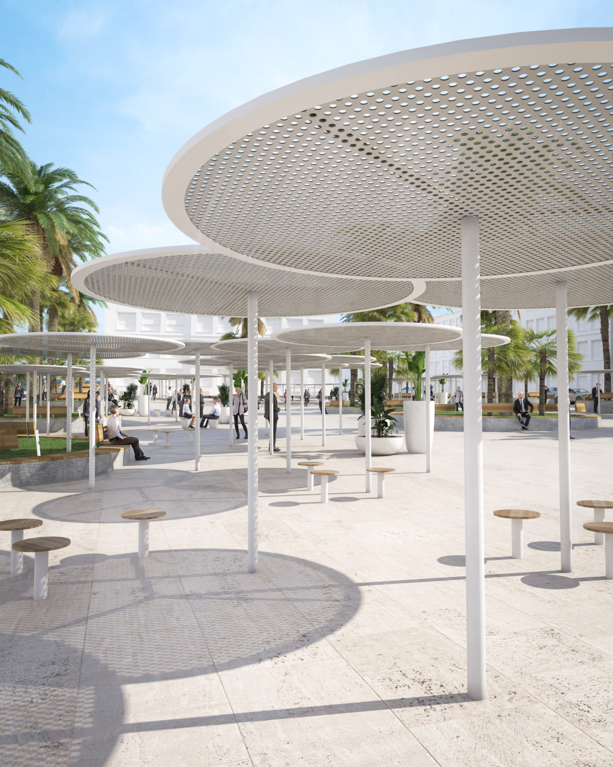 BUS SHELTERS: SHADE PERGOLA - LAB23